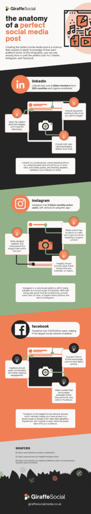 The Anatomy of a Perfect Social Media Post [INFOGRAPHIC] - Giraffe Social